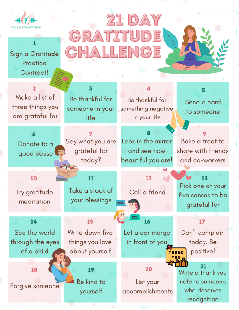 21 Day Gratitude Challenge - Tone & Strengthen